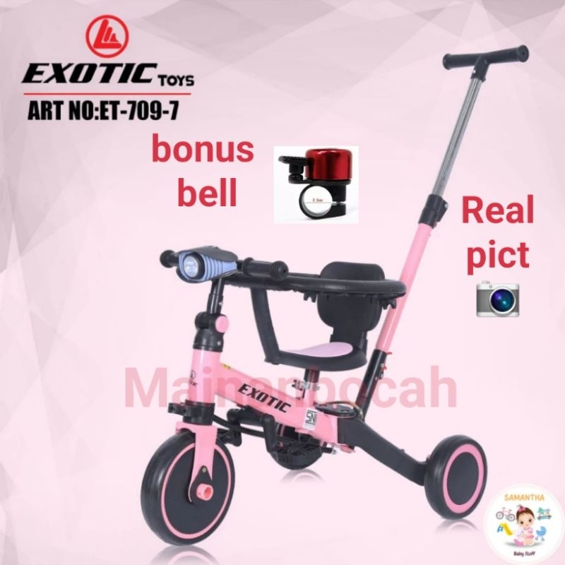 Jual TERMURAH BALANCE BIKE EXOTIC ET 709-7 (6IN1) DORONGAN BISA BELOK STir | Shopee Indonesia