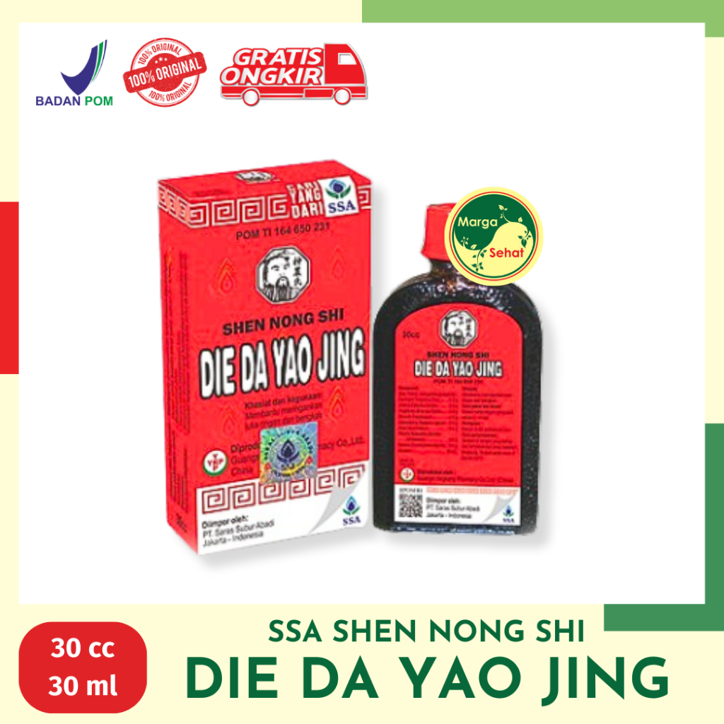 Jual DIE DA YAO JING 30ML / DIEDAYAOJING SSA SHEN NONG SHI ...