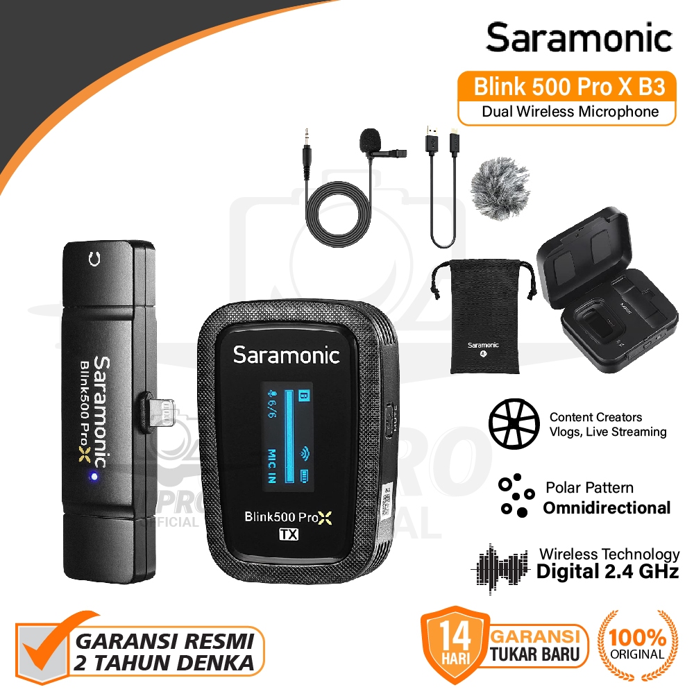 Jual Saramonic Blink 500 Pro X B3 Dual Wireless Mic Blink500 ProX B3 ...
