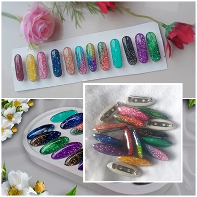 Jual Peniti jilbab pin dagu Hijaber premium bermotif gliter isi 4psc ...