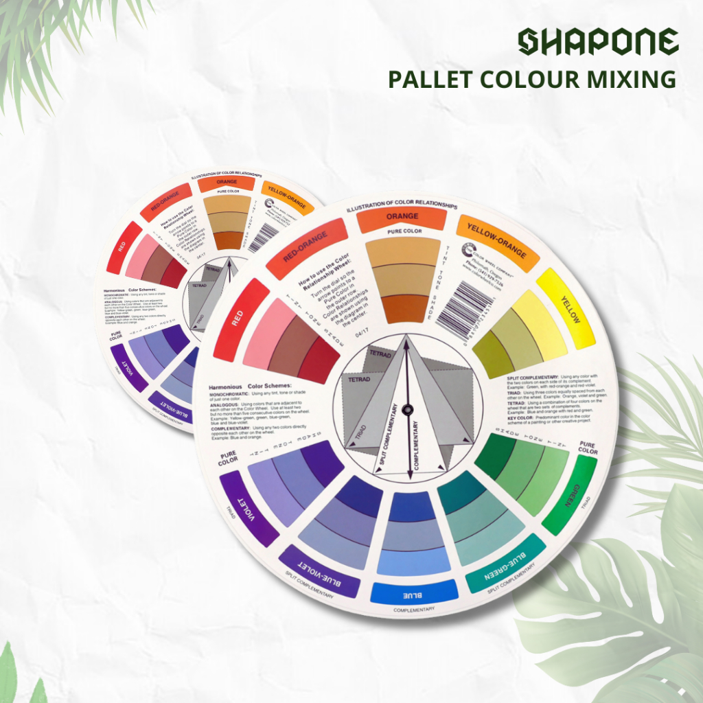 Jual Alat Bantu Campur Warna Pallet Mixing Guide Colour Wheel | Shopee ...