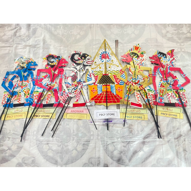 Jual WAYANG Kertas PAKET KERA 5 WAYANG Dan GUNUNGAN bahan Kertas Duplek ...