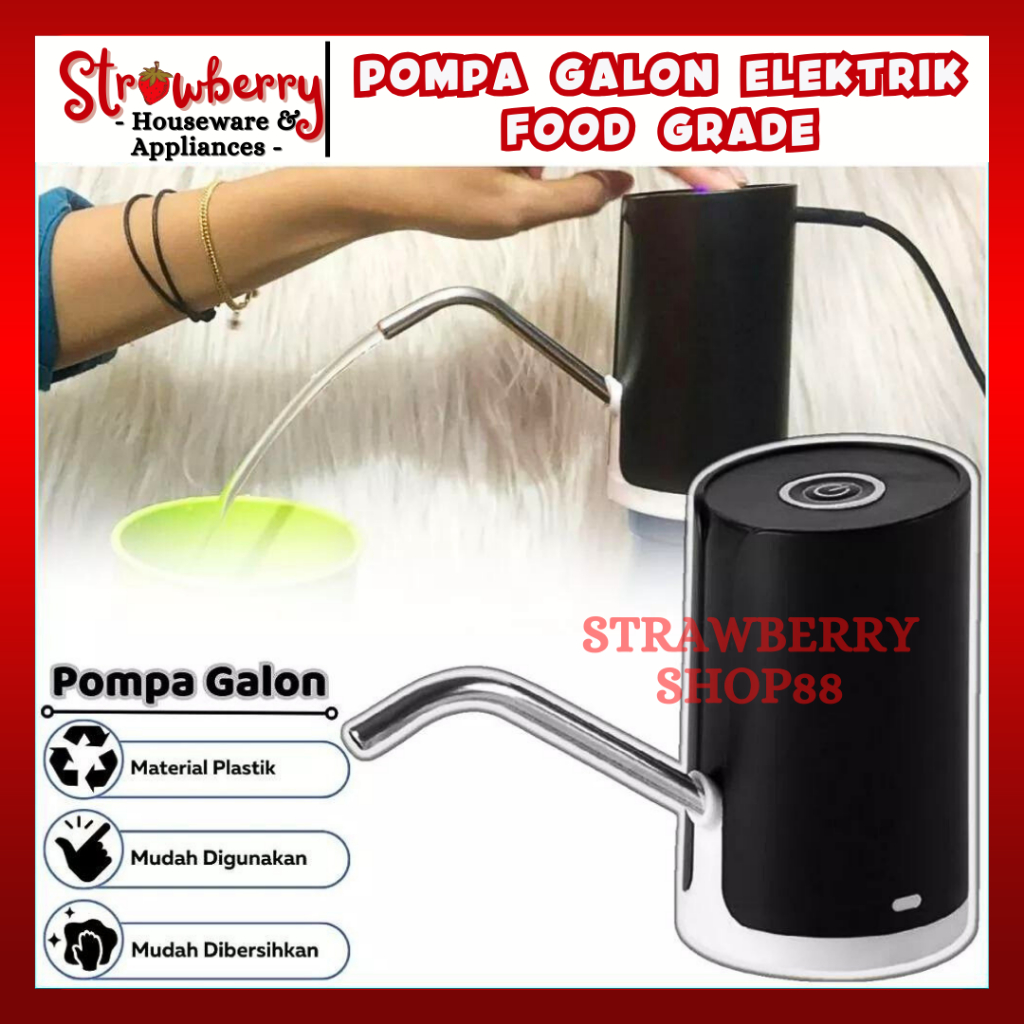 Jual Pompa Galon Elektrik Q2 LED Colok Listrik / Dispenser Air Minum ...