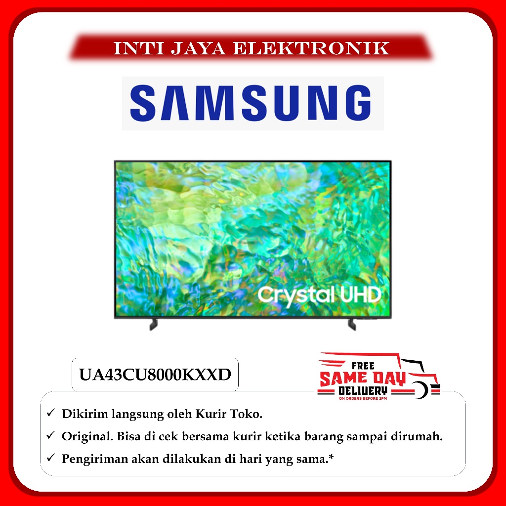 Jual TV SAMSUNG CRYSTAL UHD 4K SMART DIGITAL TV 43 INCH UA43CU8000KXXD ...