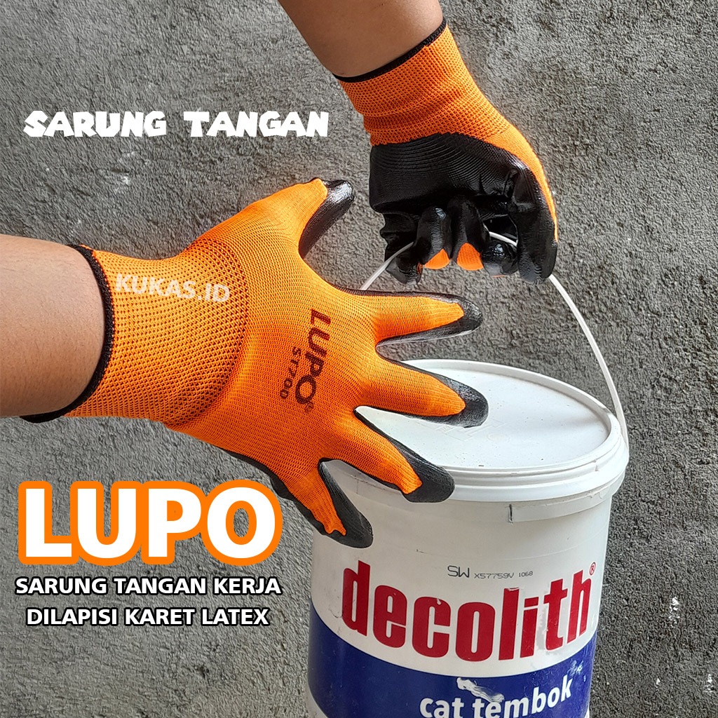 Jual ORIGINl LUPO sarung tangan safety latex karet tebal kaos tangan ... Jual ORIGINl LUPO sarung tangan safety latex karet tebal kaos tangan ...