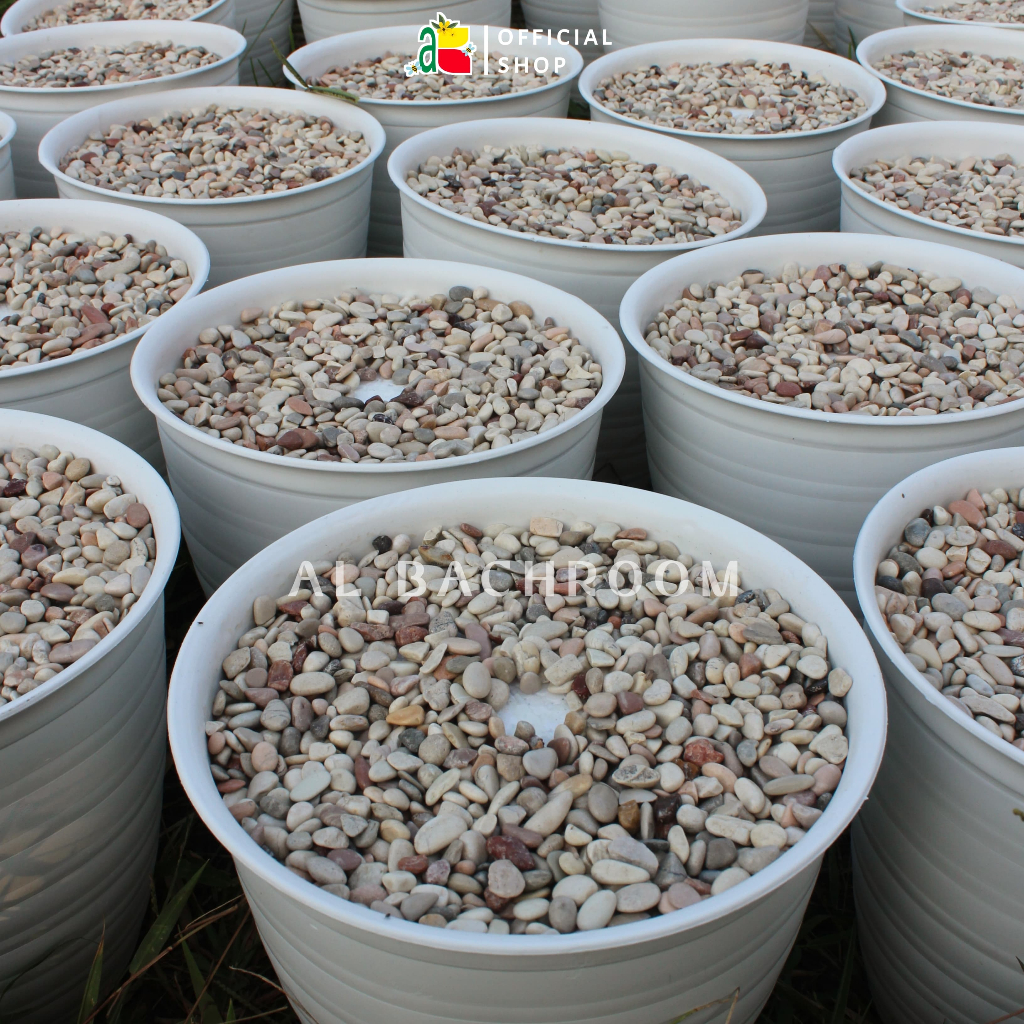 Jual RB6083 PAKET POT RUBY BATU PANCAWARNA BUNGA HIAS PLASTIK SUPER ...