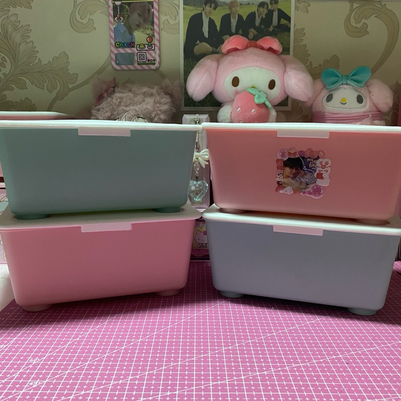 Jual MR DIY STORAGE BOX KPOP PINK BIRU | Shopee Indonesia
