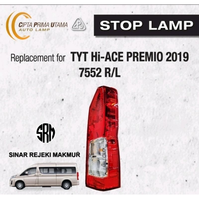 Jual STOP LAMP LAMPU BELAKANG HI-ACE HIACE PREMIO SOCKET + BULB 2019 ...