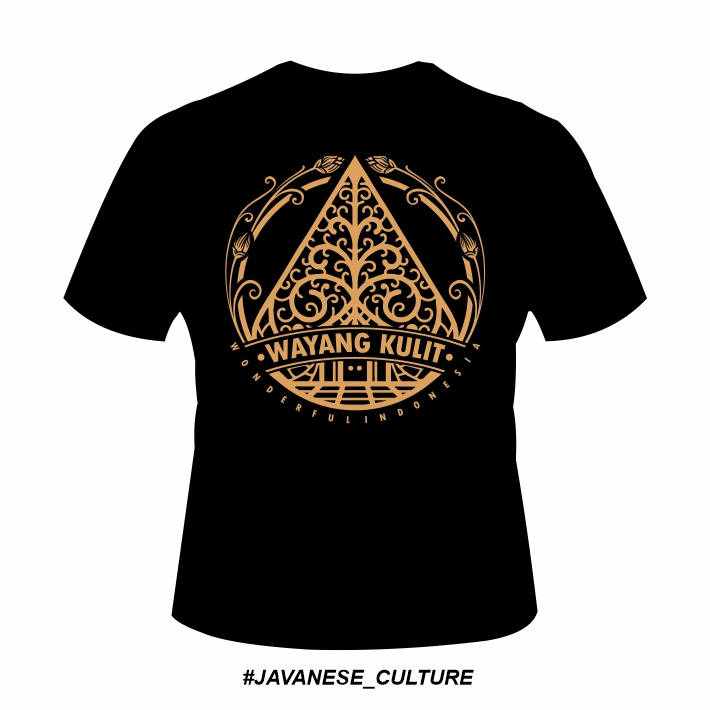 Jual WAYANG KULIT | Kaos Kesenian Jawa Model Klasik Warna Hitam Combed ...