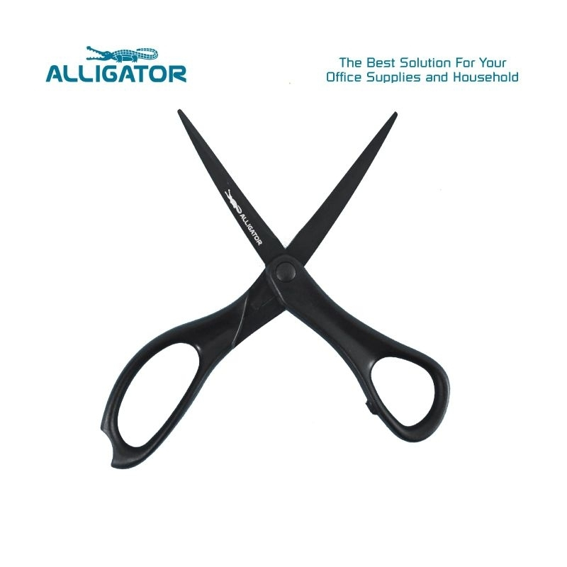 Jual Alligator Teflon Scissors | GUNTING HITAM | 3 VARIAN | 100% STAINLESS STEEL | Shopee Indonesia