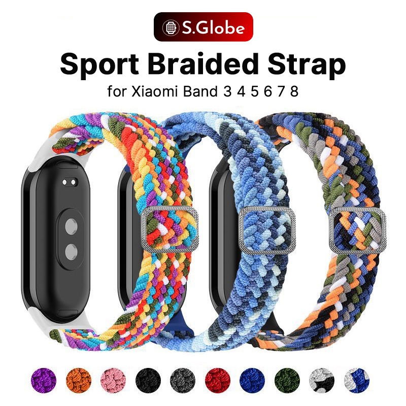 Jual Elastic Strap Xiaomi Band Mi Band 3 4 5 6 7 8 Adjustable Nylon ...