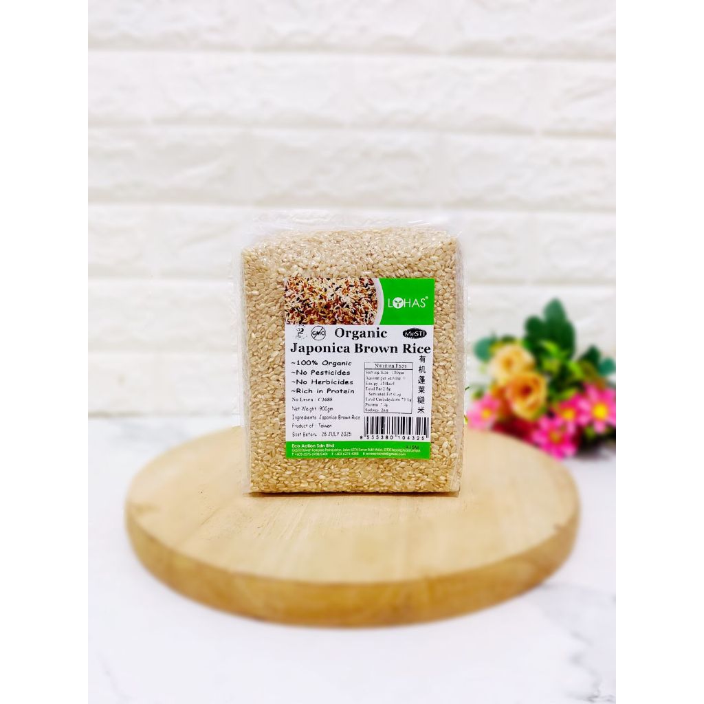 Jual Lohas Organic Japonica Brown rice 900g | Shopee Indonesia