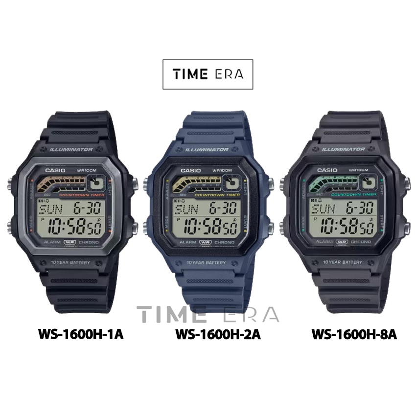 Jual Casio Original WS1600H-1A 2A / WS-1600H-8A Jam Tangan Pria Digital ...