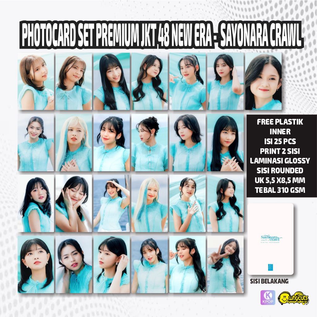 Jual PC Photocard Set JKT48 Sayonara Crawl isi 25pcs Print 2 sisi laminasi glossy Anti air tebal ...