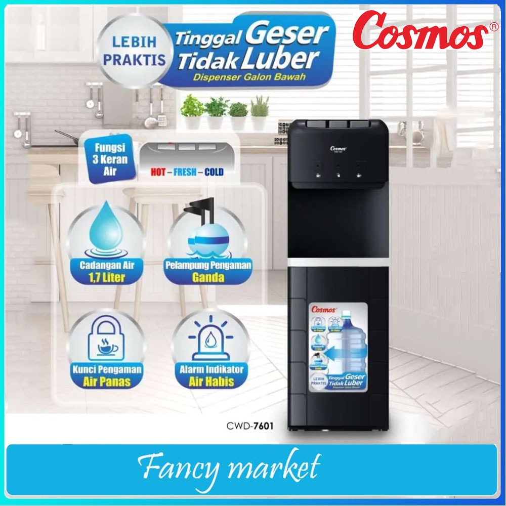 Jual [KHUSUS INSTANT] DISPENSER GALON BAWAH COSMOS CWD 7601 2 Kran ...