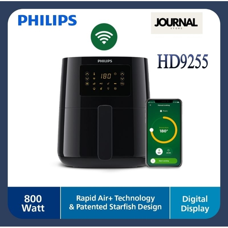Jual Philips Air Fryer HD9255 Digital Compact Connected Low Watt ...
