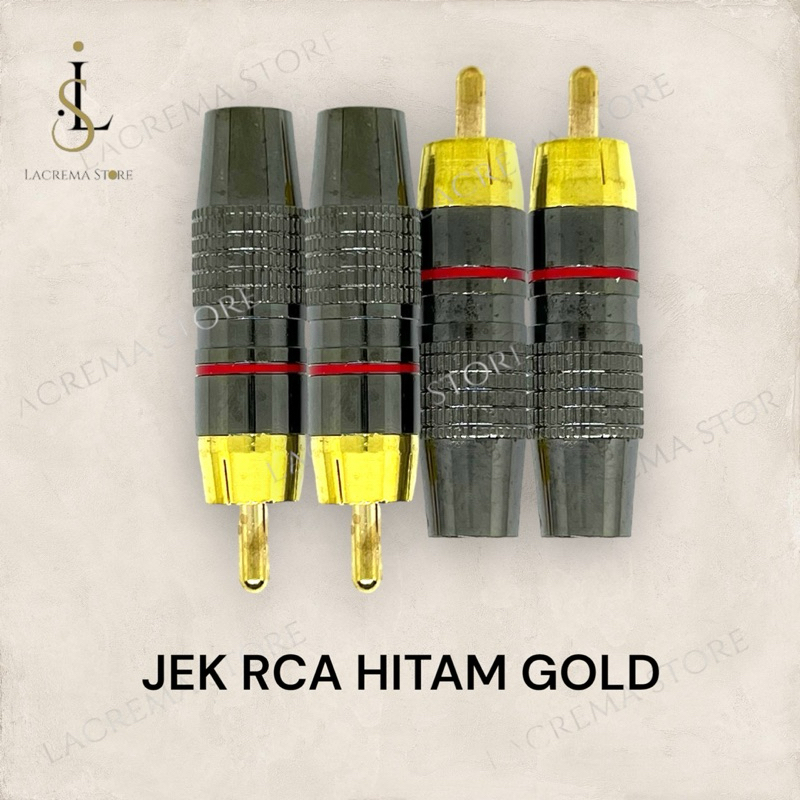 Jual JACK RCA HITAM GOLD / KONEKTOR RCA GOLD / CONNECTOR RCA GOLD ...