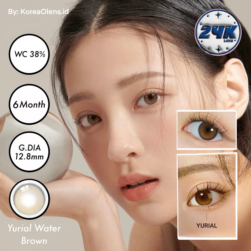 Jual SOFTLENS ORI KOREA URIA IDOL LENS YURIAL WATER BROWN 6 MONTH LENS ...
