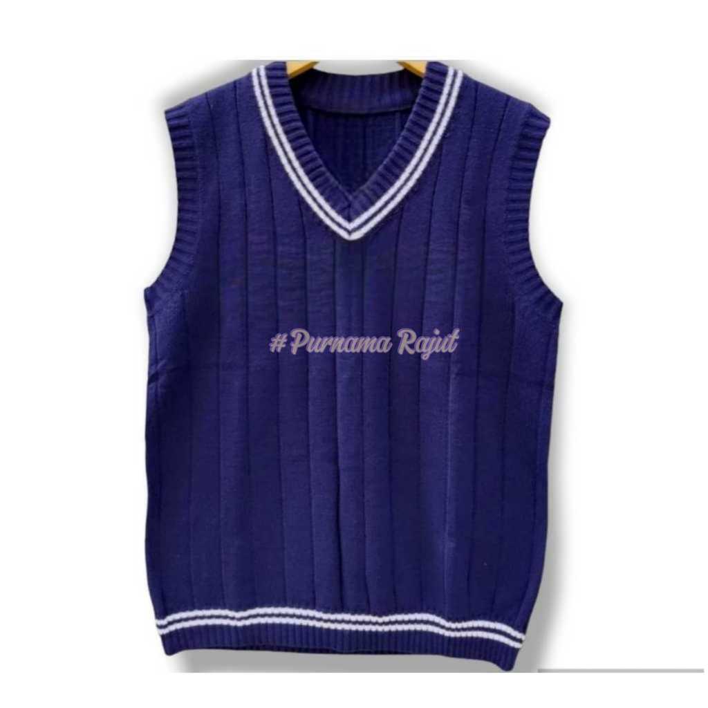 Jual VEST RAJUT - ROMPI PRIA WANITA PREMIUM WARNA NAVY HITAM ABU CREAM ...