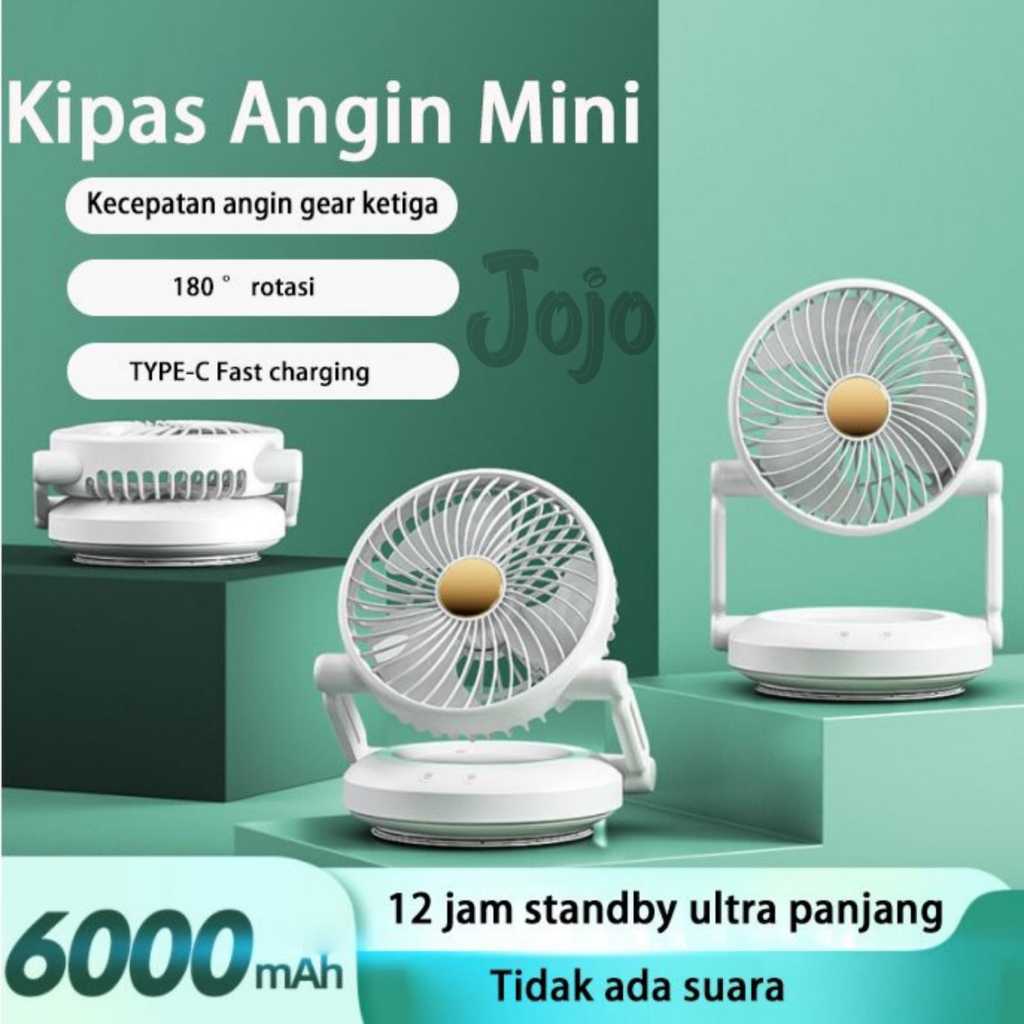 Jual Kipas Angin Lipat 6000mAh Kipas Angin Portable Cas Tidak Berisik ...