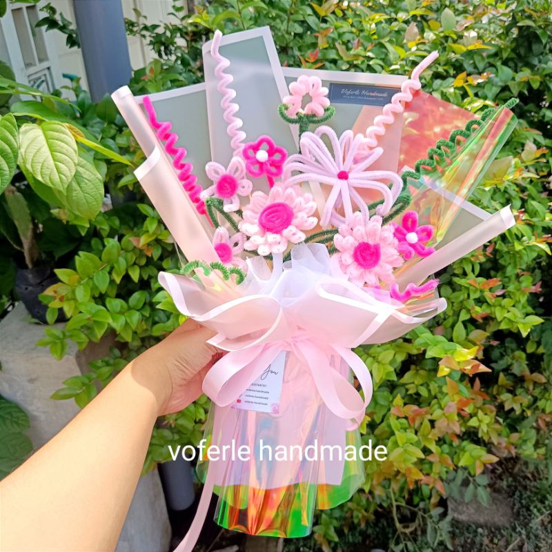 Jual Buket Bucket Bunga Pipe Cleaner Kawat Bulu Murah Kado Pacar ...