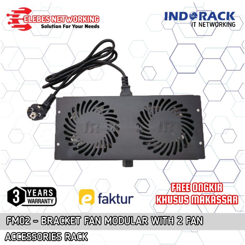 Jual FM02 FAN MODULAR w/ 2 FAN for CLOSE RACK Rak Server INDORACK ...