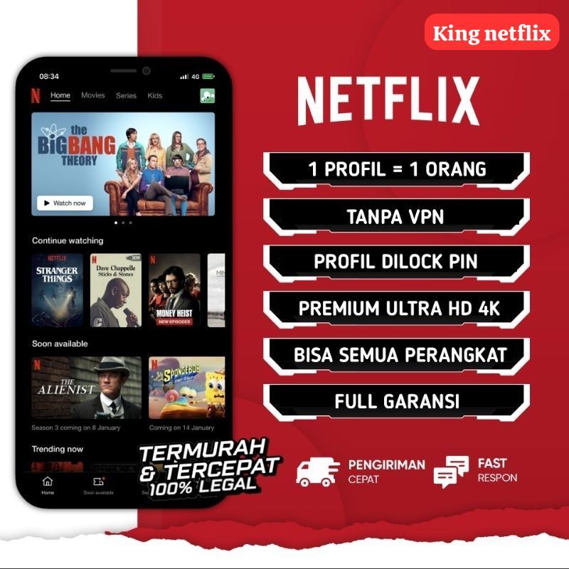 Jual NETFLIXXX PREMIUM 4K ULTRAHD 1 BULAN & 1 TAHUN FULL GARANSII | Shopee Indonesia