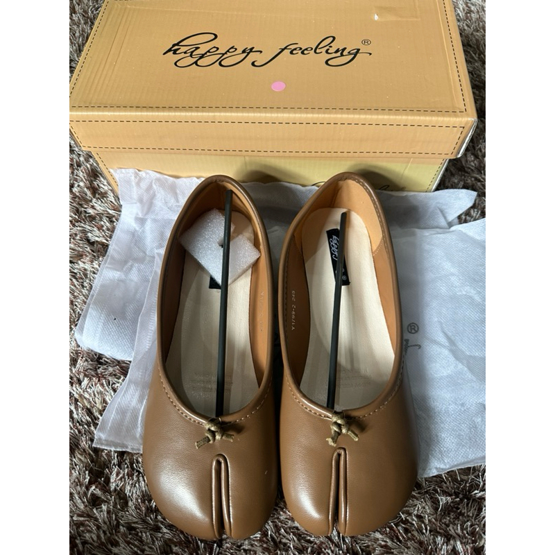 Jual FLAT SHOES TABI SOFT BROWN SZ 39 | Shopee Indonesia