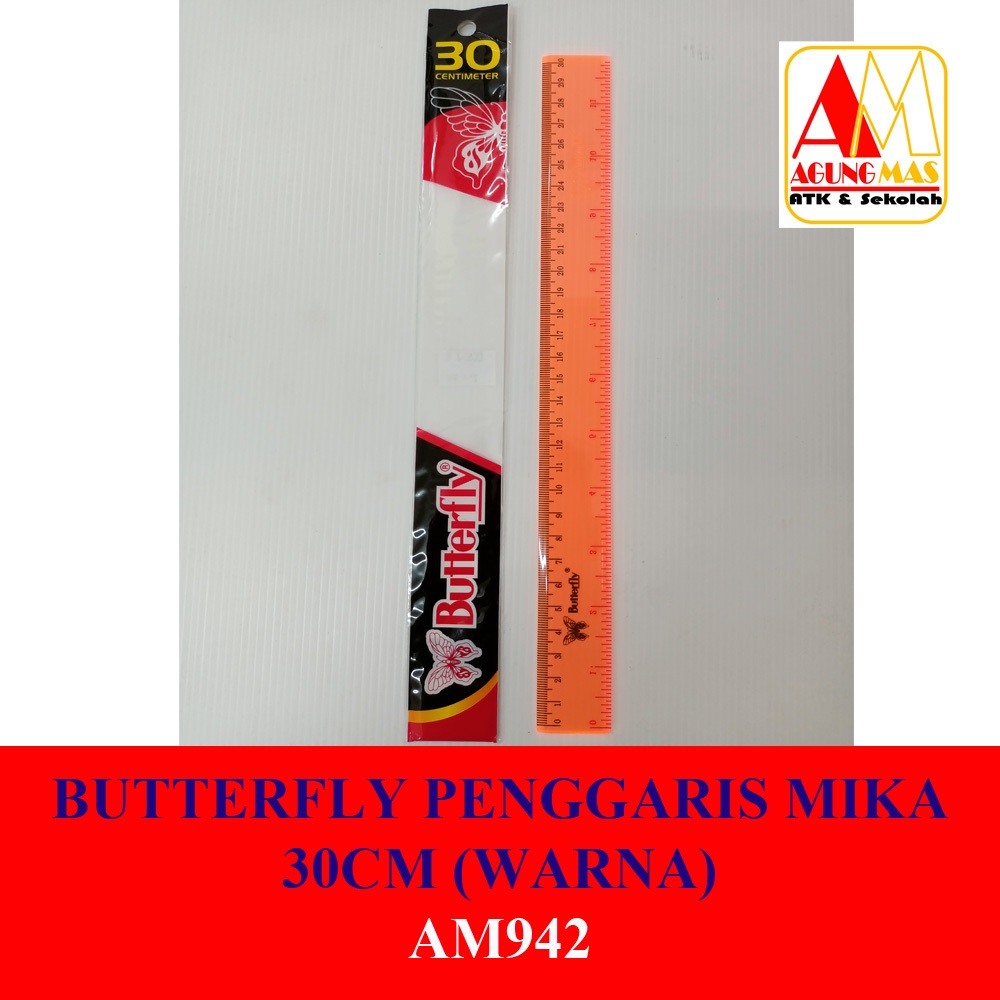 Jual BUTTERFLY PENGGARIS MIKA 30CM (WARNA) | Shopee Indonesia