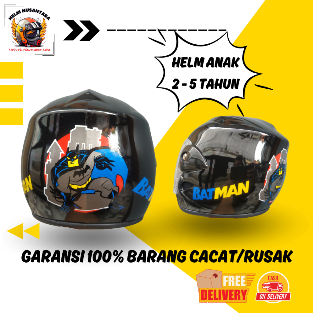 Jual Helm Anak Motor SNI Karakter Motif Cowok Cewek Laki Perempuan Umur ...