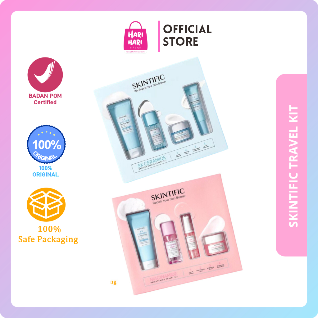 Jual SKINTIFIC BRIGHTENING DAN 5X CERAMIDE TRAVEL KIT | Shopee Indonesia