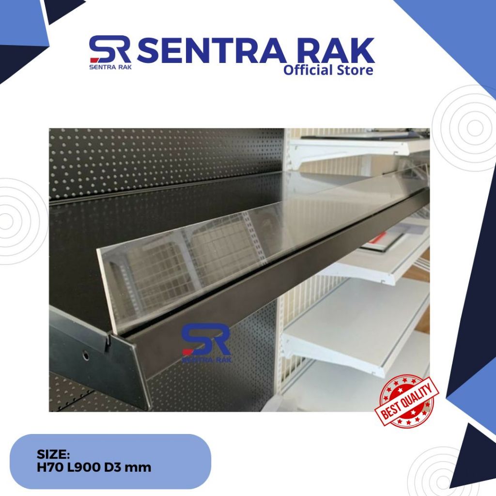 Jual Stopper Rak Acrylic H70 L900 D3 mm Clear Transparan | Shopee Indonesia