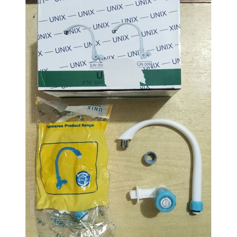 Jual kran angsa pvc UNIX / kran angsa plastik/ kran cuci tangan / kran ...