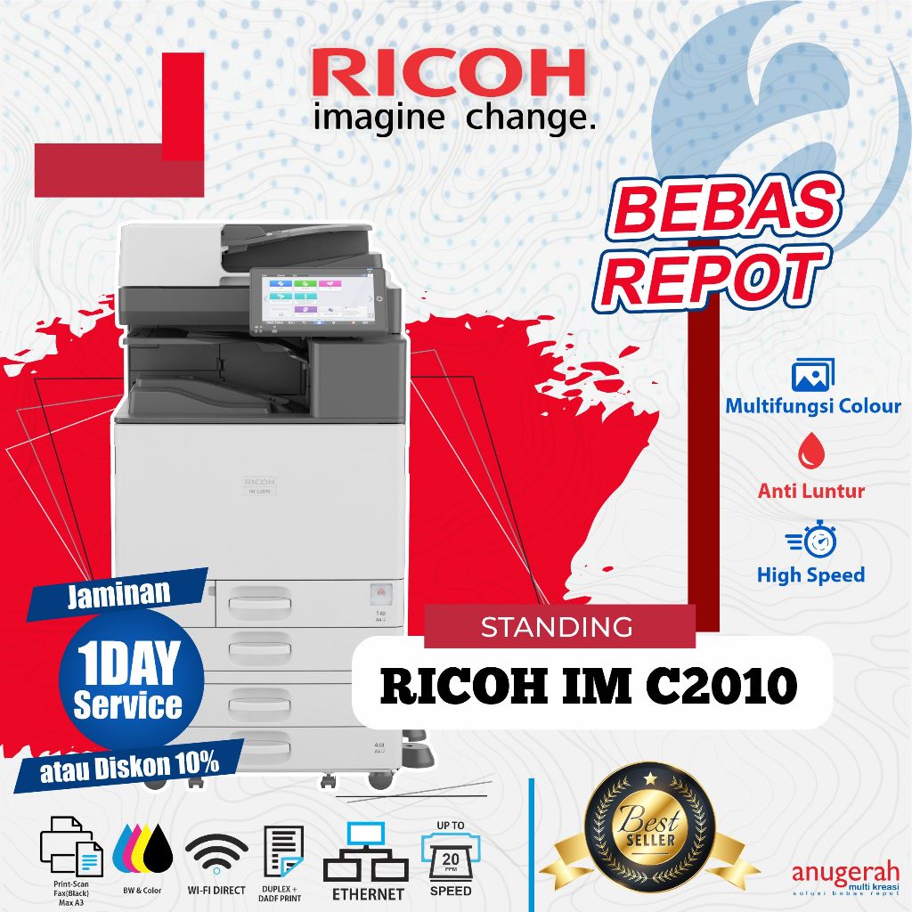 Jual Mesin Fotocopy Ricoh IM C2010 | Mesin Standing Ricoh IM C2010 Color | Shopee Indonesia