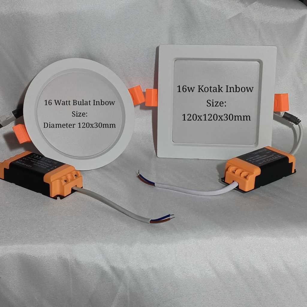 Jual Lampu LED Panel Downlight ALUMUNIUM 16 Watt Segi dan Bulat ...