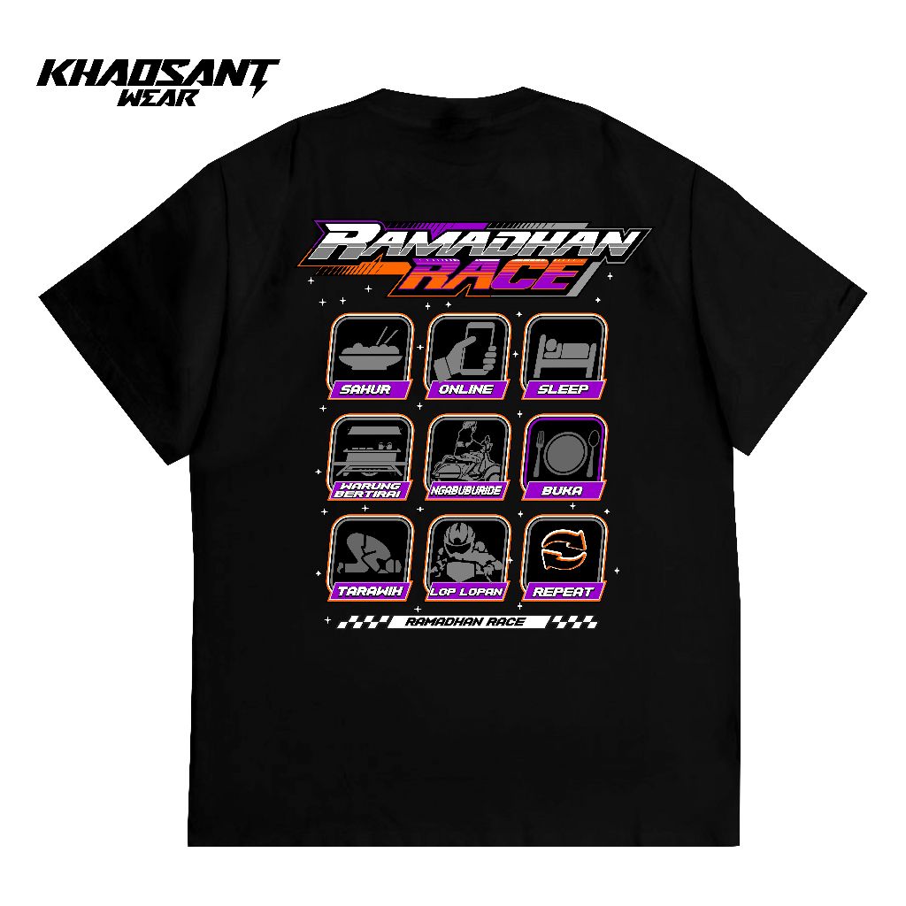Jual KHAOSANT Tshirt Ramadhan Race 2024 | Racing Series Vol 1 | Kaos ...