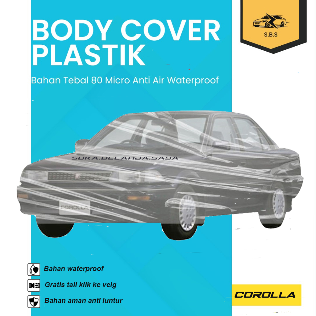 Jual Body Cover Mobil Transparan corolla Sarung Mobil Corolla/corolla ...