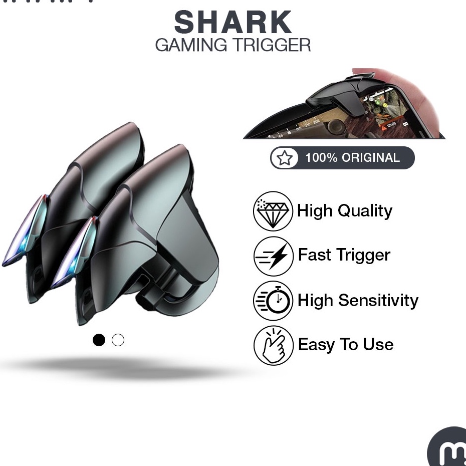 Jual nZ MAXiFi Shark Gaming Trigger Aim Joystick Mobile Game Controller ...