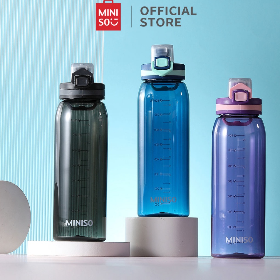 Jual bq MINISO Botol Minum Air 9ml Plastik Olahraga Skala Botol Air Dingin Sport Drinking Water ...