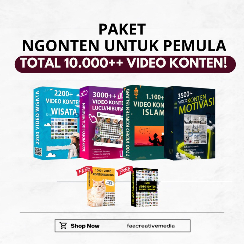 Jual PAKET VIDEO NGONTEN TOTAL 10.000++ TERMURAH DI SHOPEE | Shopee ...