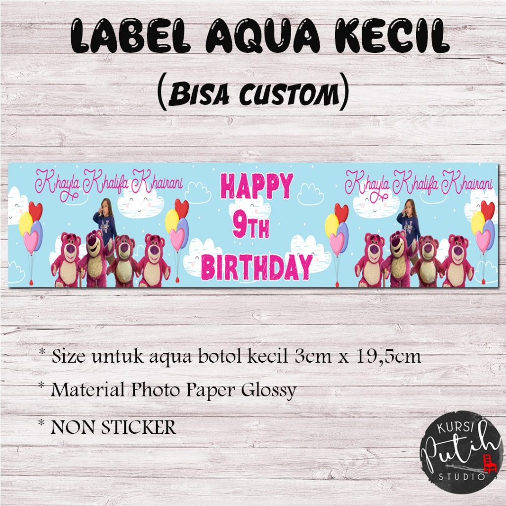 Jual Label Aqua Botol Kecil / susu kotak kecil bisa custom nama tema ...