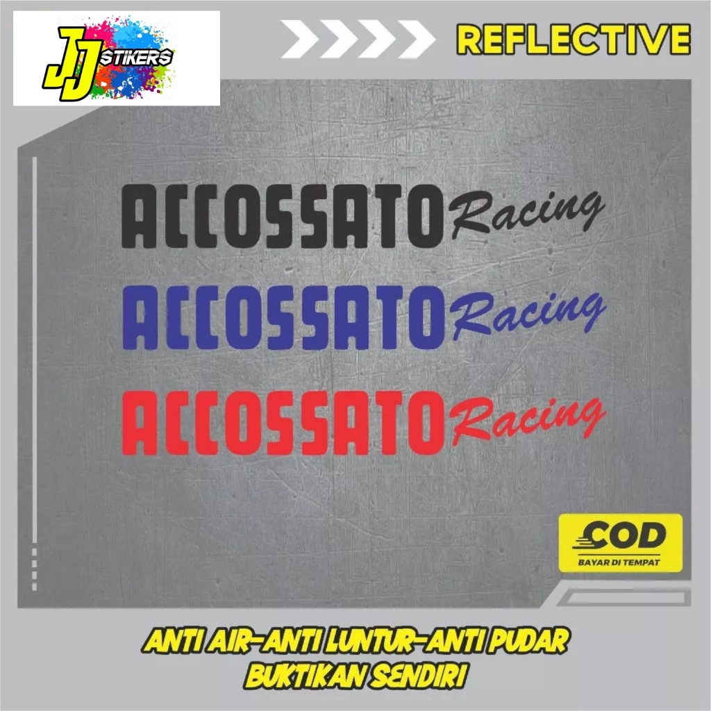 Jual Stiker Cutting Sticker ACCOSSATO RACING | Shopee Indonesia