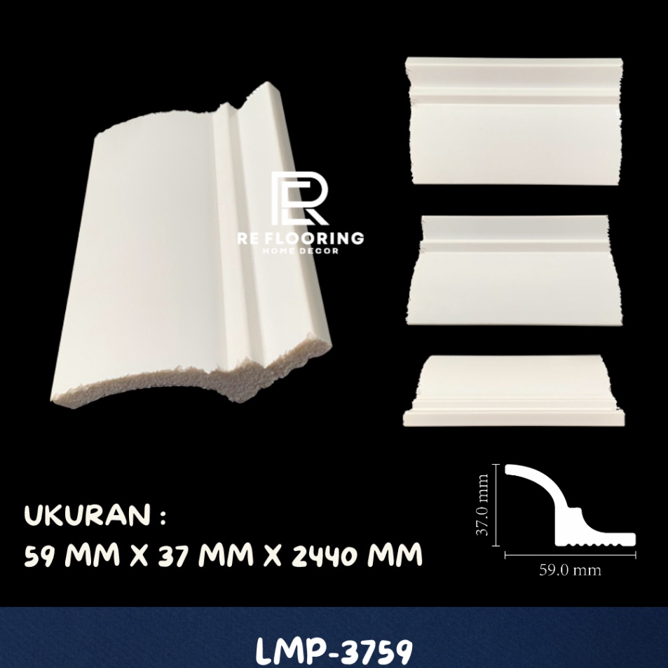 Jual AAC Wall Moulding LAIV PVC Putih List Dinding Lis Profil Ready | Shopee Indonesia