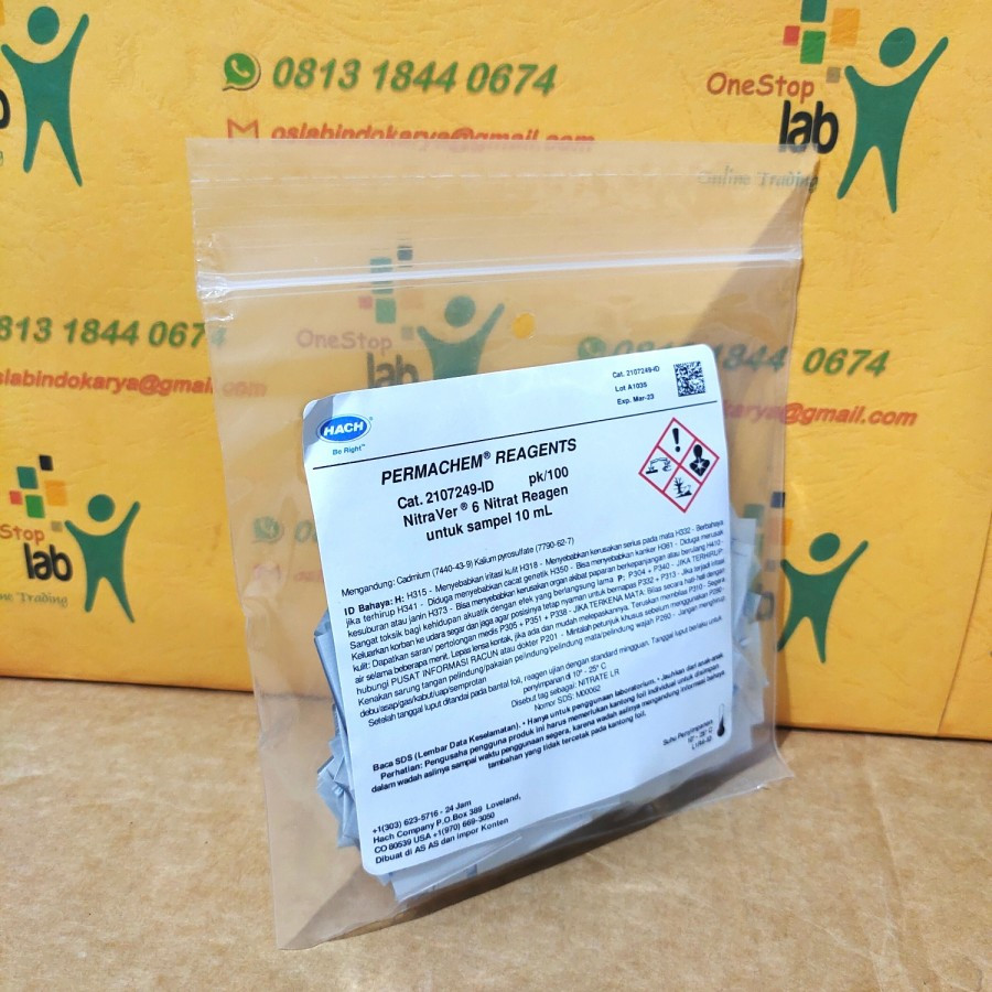 Jual Hach 2107249 . NitraVer 6 Nitrate Reagent Powder Pillow, 10 mL, pk ...