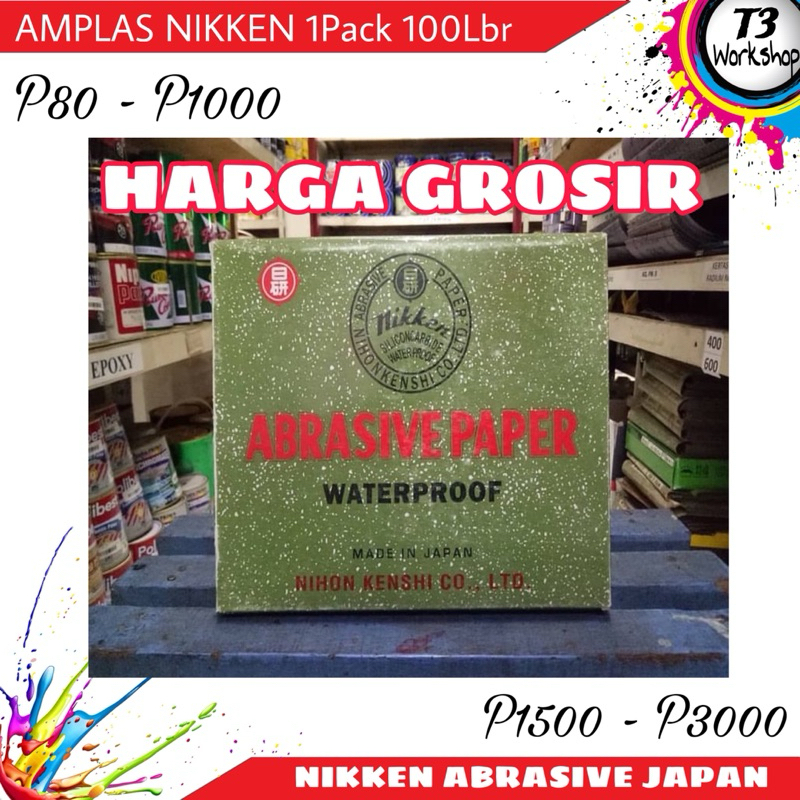 Jual amplas duco Nikken Grit 80 120 240 320 400 600 800 1000 1500 2000 2500 1pack sheet | Shopee ...