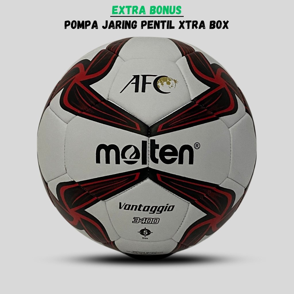 Jual bola kaki MOLTEN 3400 bola sepak murah size 5 bola kaki premium gratis pompa jaring dan ...