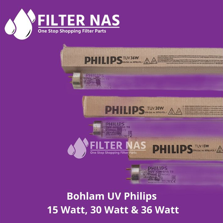 Jual UV T8 Philips TUV Ultraviolet 15, 30, 36 Watt Disinfectan kuman Virus | Shopee Indonesia