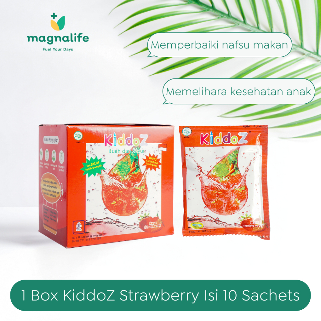 Jual Magnalife - 1 Box Kiddoz Jamu Nafsu Makan Anak Rasa Strawberry + 1 ...