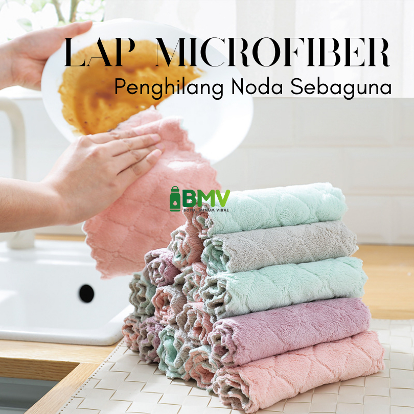 Jual Kain Lap Meja Piring Microfiber Serbaguna Anti Minyak - 25 X 14 CM ...