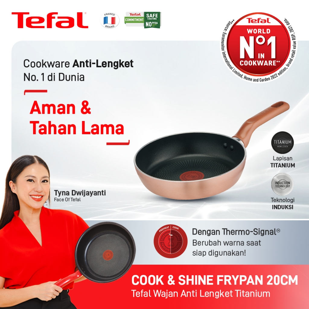 Jual Tefal Wajan Anti Lengket / Penggorengan / Pan - Cook & Shine ...
